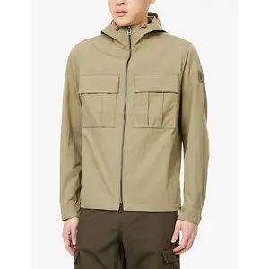 Belstaff Hooded Logo-patch Cotton-blend Jacket