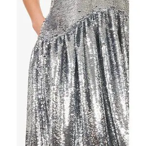 slim fit dress slacks Ombre Sequin T Shirt Midi Dress – bebe main image 0