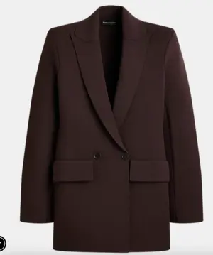 Scanlan Theodore Crepe Knit Tailored Blazer - Chocolate