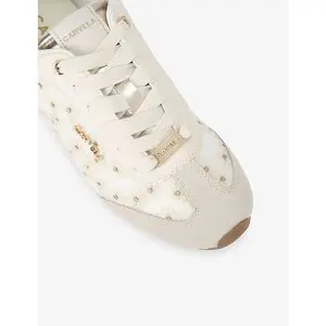 Carvela Tivoli Daisy Mesh And Suede Trainers