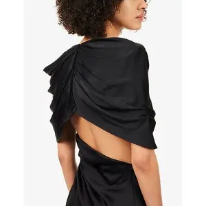 Stella McCartney Draped Cape Satin Gown