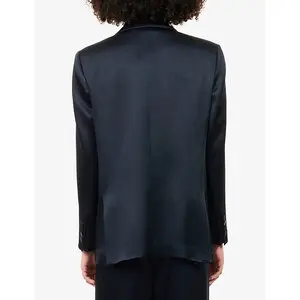 BLAZÉ MILANO Everynight Double-breasted Satin Blazer