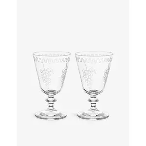 ANNA + NINA Grapevine Wine Glasses Set Of Two - Clear