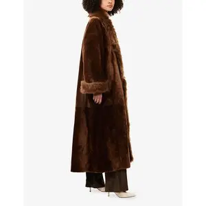 Nour Hammour Sima Shearling Maxi Coat