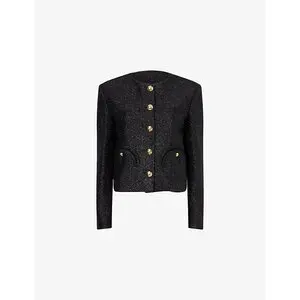 BLAZÉ MILANO Shamo Lurex Woven Bolero Jacket - Black