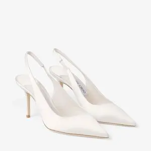 JIMMY CHOO Love 85 Satin Slingbacks - Neutral