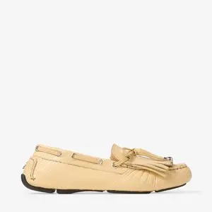 JIMMY CHOO Manon Elaphe Loafers - Corn/silver