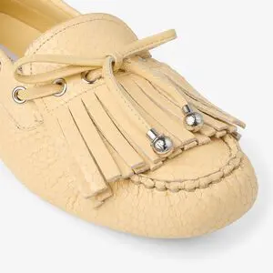 JIMMY CHOO Manon Elaphe Loafers - Corn/silver