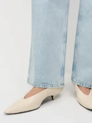 REFORMATION Calista Kitten Heel Pump - Ivory