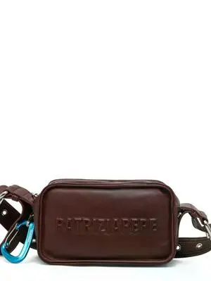 Patrizia Pepe Mini Embossed Crossbody Bag - Brown