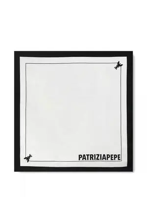 Patrizia Pepe Logo Scarf - White