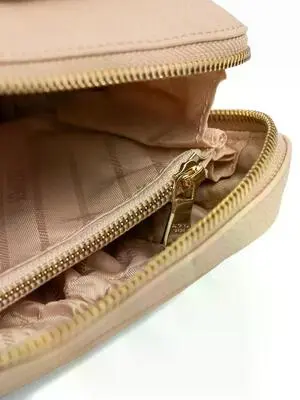 Patrizia Pepe Buckle Makeup Bag - Neutrals