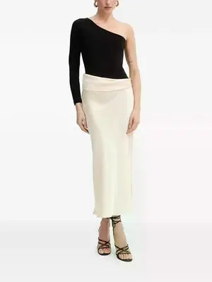 Patrizia Pepe Draped Midi Skirt - Yellow