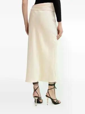 Patrizia Pepe Draped Midi Skirt - Yellow