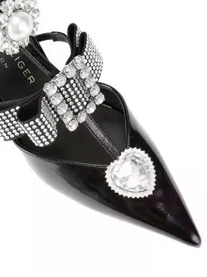 Kurt Geiger Bow Point Gladiator Embellished Pumps - Black