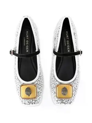 Kurt Geiger Pimlico Sequin Buckle Ballet Flats