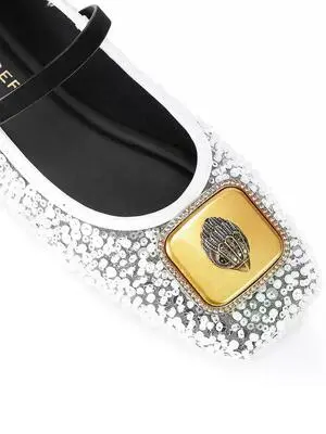 Kurt Geiger Pimlico Sequin Buckle Ballet Flats