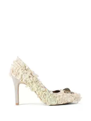 Kurt Geiger Pimlico Floral-appliqué Pumps - Neutrals