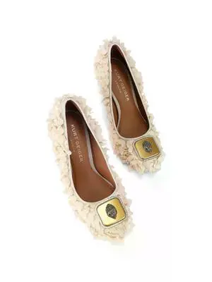 Kurt Geiger Pimlico Floral-appliqué Pumps - Neutrals