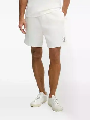 Armani Exchange Logo-embroidered Shorts - White