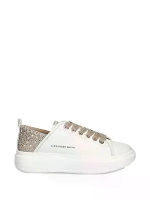 ALEXANDER SMITH Wembley Embellished Low-top Sneakers - White