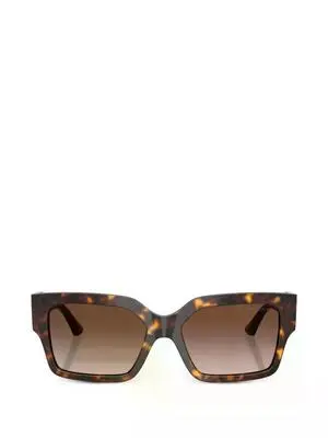 JIMMY CHOO Rectangular-frame Sunglasses - Brown