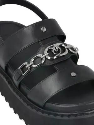 Pinko Chain-detail Leather Sandals