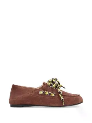 Pinko Lace-up Loafers - Brown