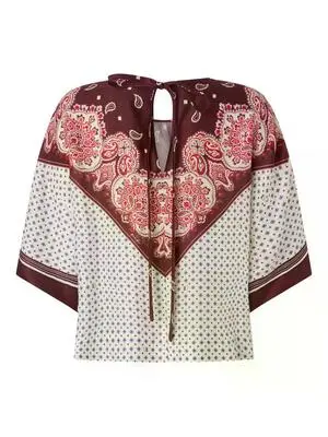 Pinko Patterned Tie Top