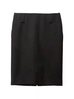 Versace Wool Pencil Skirt - Black