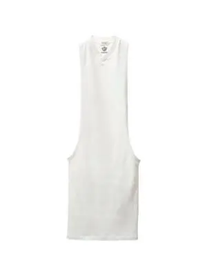 Versace Embroidered Cotton-jersey Tank Mini Dress - White
