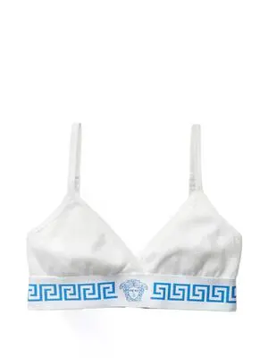 Versace Ribbed Cotton-jersey Bralette - White