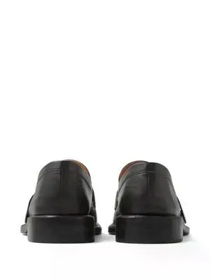 Versace Primo Leather Loafers - Black