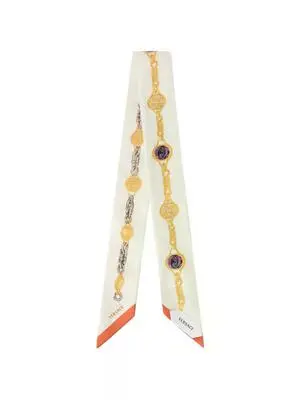 Versace Printed Silk Twill Ribbon - Neutrals