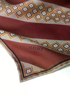 Versace Printed Silk Twill Pocket Square