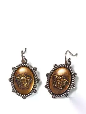 Versace Tivoli Medusa Cameo Earrings - Silver