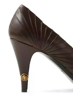 Versace Leather Pumps 90 Mm - Brown