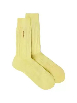 Versace Ribbed Socks - Yellow