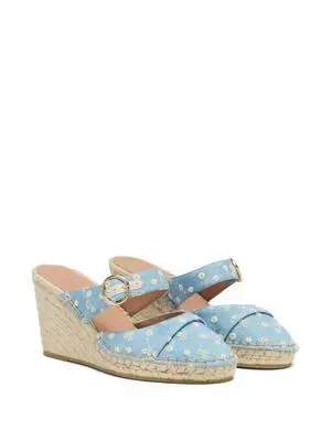 MALONE SOULIERS Farah Floral Wedge Espadrilles