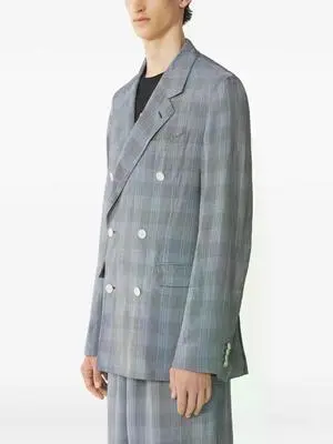 LANVIN Double-breasted Checked Blazer