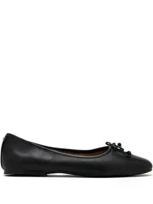 Sam Edelman Bow -detail Leather Ballet Flats - Black