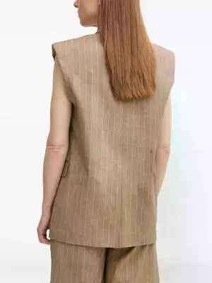 LA PETITE FRANÇAISE Valmy Pinstripe Waistcoat
