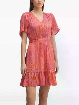 LA PETITE FRANÇAISE Ryhana Ruffled V-neck Mini Dress - Orange