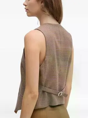 LA PETITE FRANÇAISE Houndstooth Waistcoat