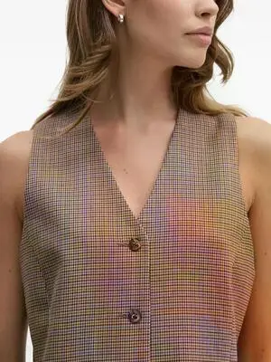 LA PETITE FRANÇAISE Houndstooth Waistcoat