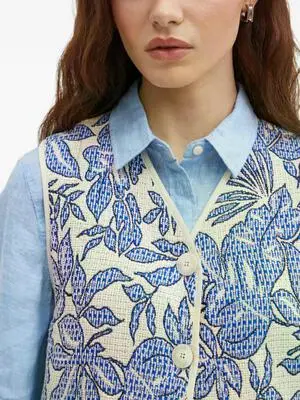 LA PETITE FRANÇAISE Floral Print Waistcoat