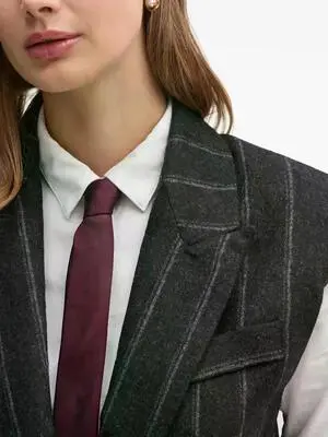 LA PETITE FRANÇAISE Pinstripe Sleeveless Waistcoat