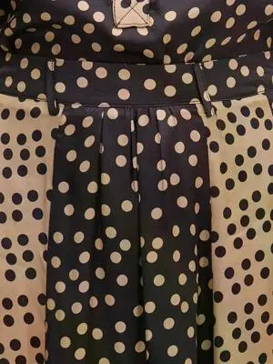 LA PETITE FRANÇAISE Polka-dot Midi Skirt