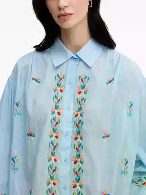 LA PETITE FRANÇAISE Embroidered Button-down Shirt
