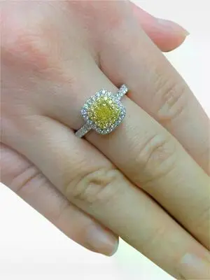 HYT JEWELRY Cushion Diamond Ring
